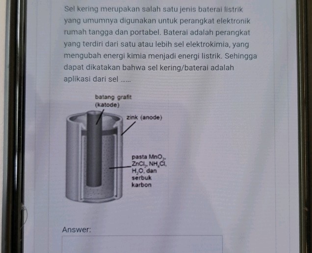 Sel kering merupakan salah satu jenis | StudyX