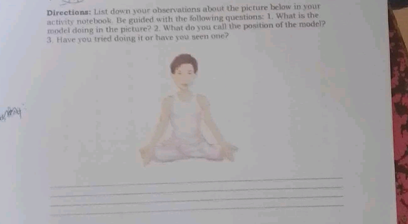 Directions List down your observations about | StudyX