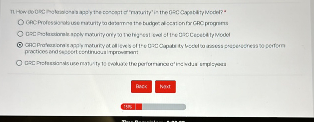 11 How do GRC Professionals apply the | StudyX