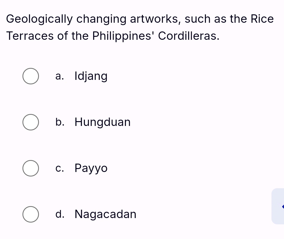 Geologically changing artworks such as the | StudyX