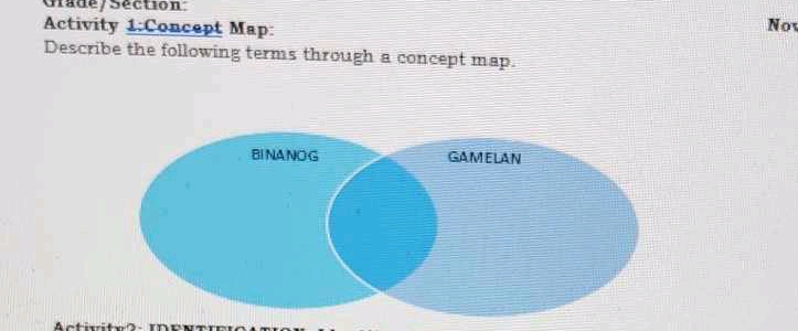 Activity 1Concept Map Describe the following | StudyX