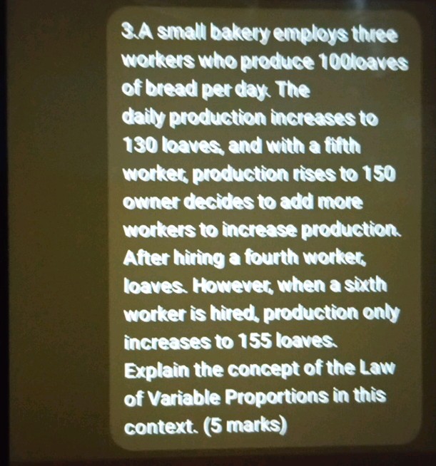 3A small bakery employs three workers who | StudyX
