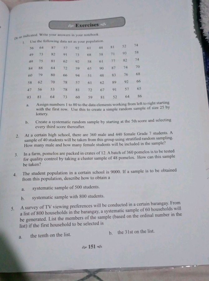 Exercises De as indicated Write your answers | StudyX