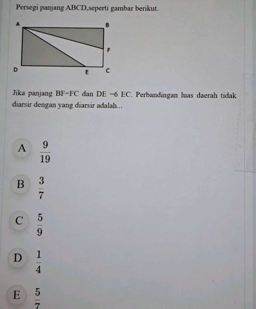 Persegi panjang ABCD seperti gambar berikut | StudyX