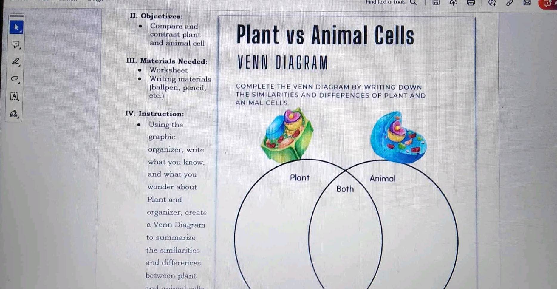 Find text or tools II Objectives - Compare | StudyX