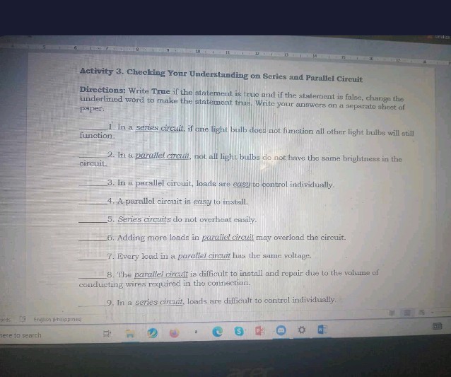 Activity 3 Checking Your Understanding on | StudyX