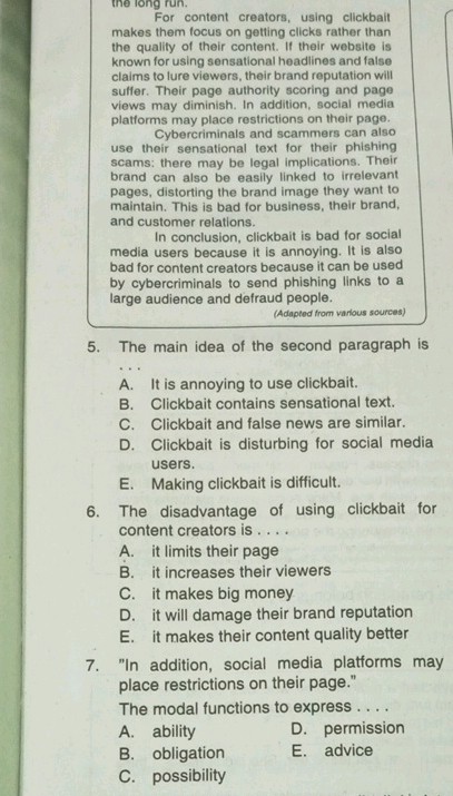 For content creators using clickbait makes | StudyX