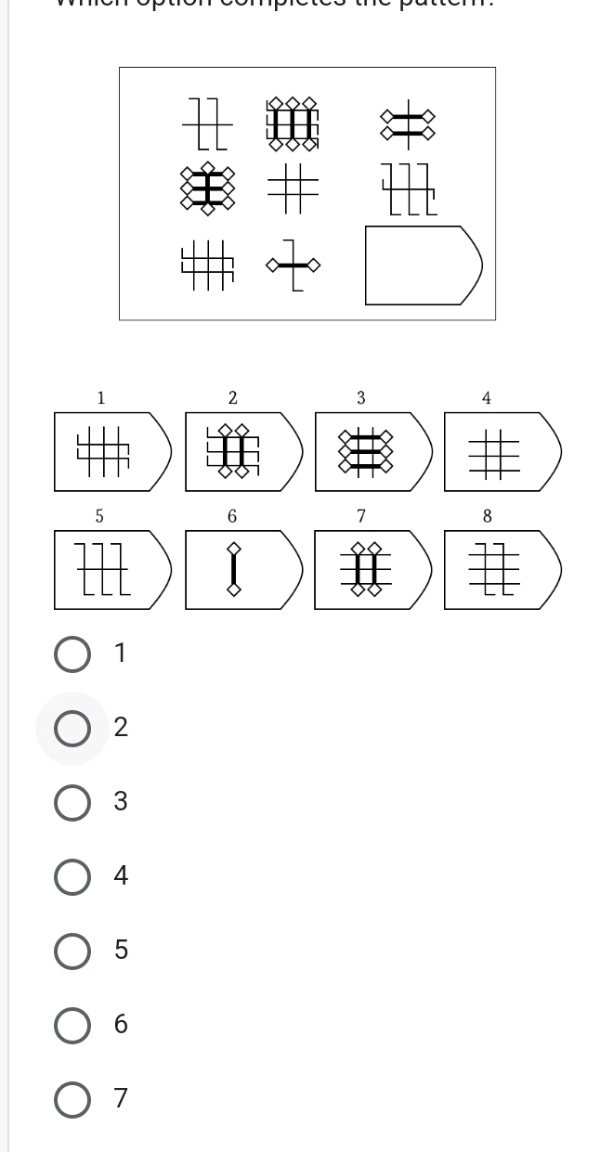 Which option completes the pattern Graphic | StudyX