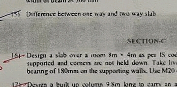 16t Design a slab over a room 8m 4m as per