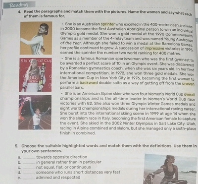 Reading 4 Read the paragraphs and match them | StudyX