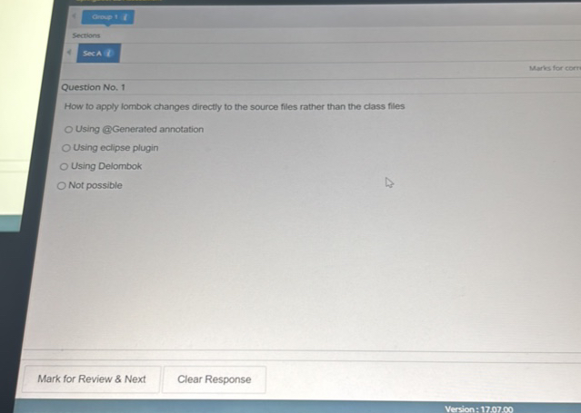 Question No 1 How to apply lombok changes | StudyX