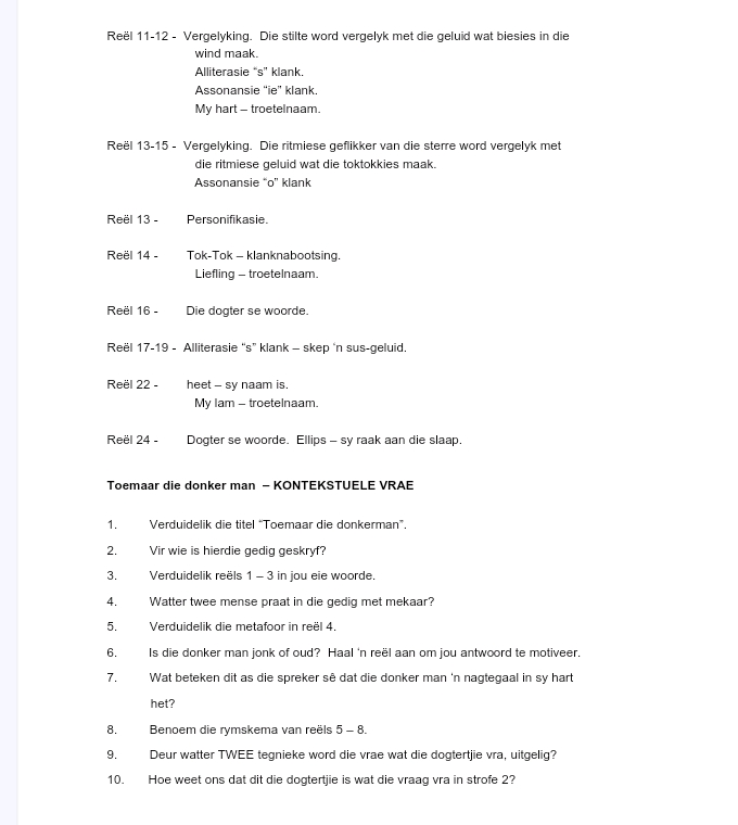 Rel 11-12 Vergelyking Die stilte word | StudyX