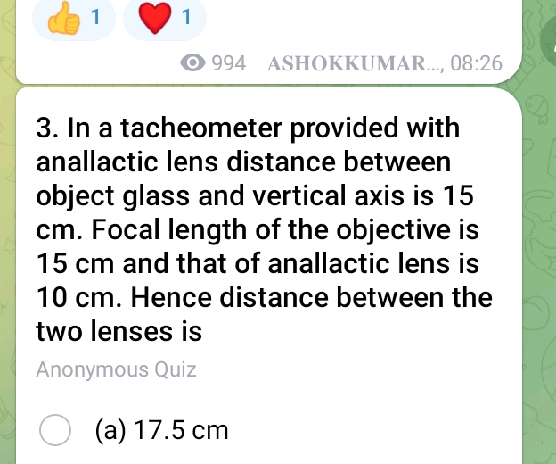 3 In a tacheometer provided with anallactic | StudyX