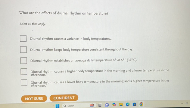 What are the effects of diurnal rhythm on | StudyX