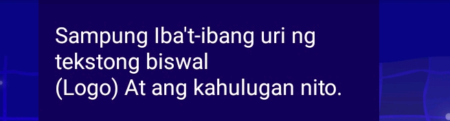 Sampung Ibat-ibang uri ng tekstong biswal | StudyX