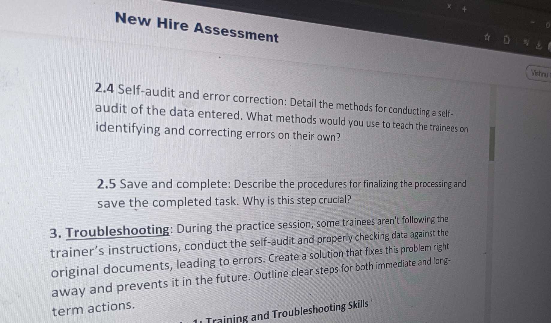 24 Self-audit and error correction Detail | StudyX