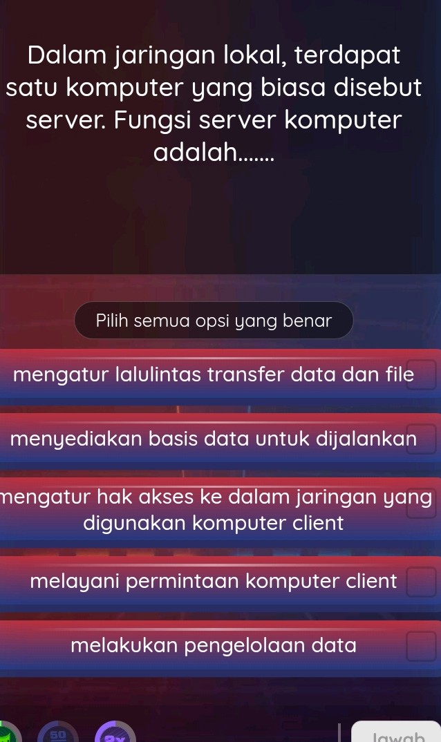 Dalam jaringan lokal terdapat satu komputer | StudyX