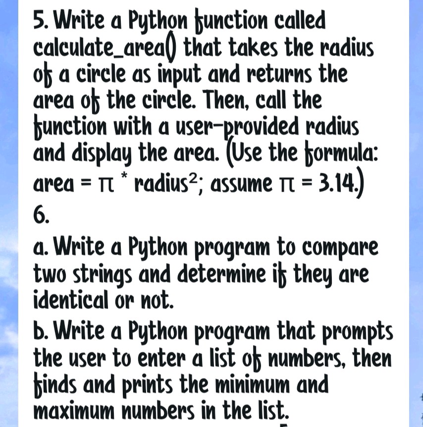 5 Write a Python function called | StudyX