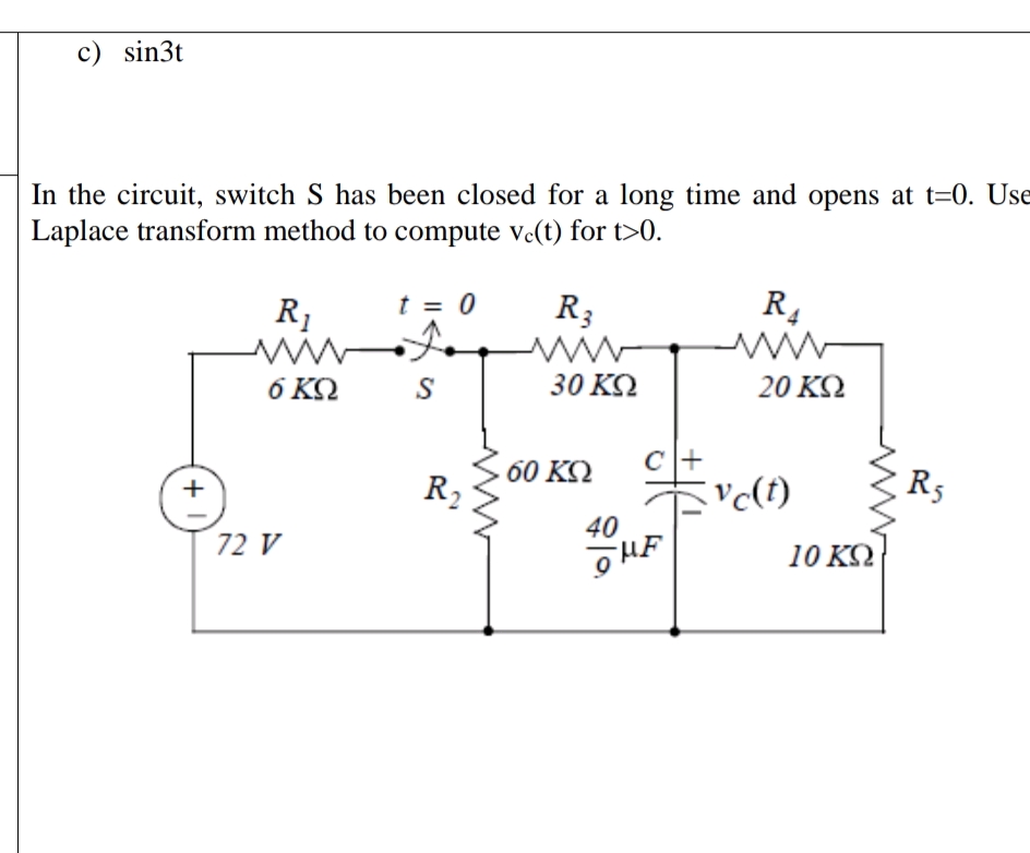 In the circuit switch S has been closed for | StudyX