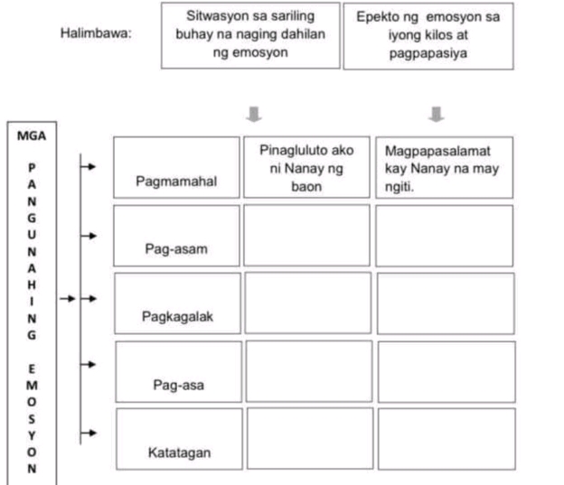 Epekto ng emosyon sa Halimbawa Sitwasyon sa | StudyX