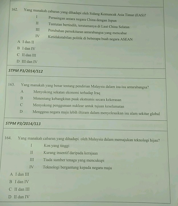 162 Yang manakah cabaran yang dihadapi oleh | StudyX