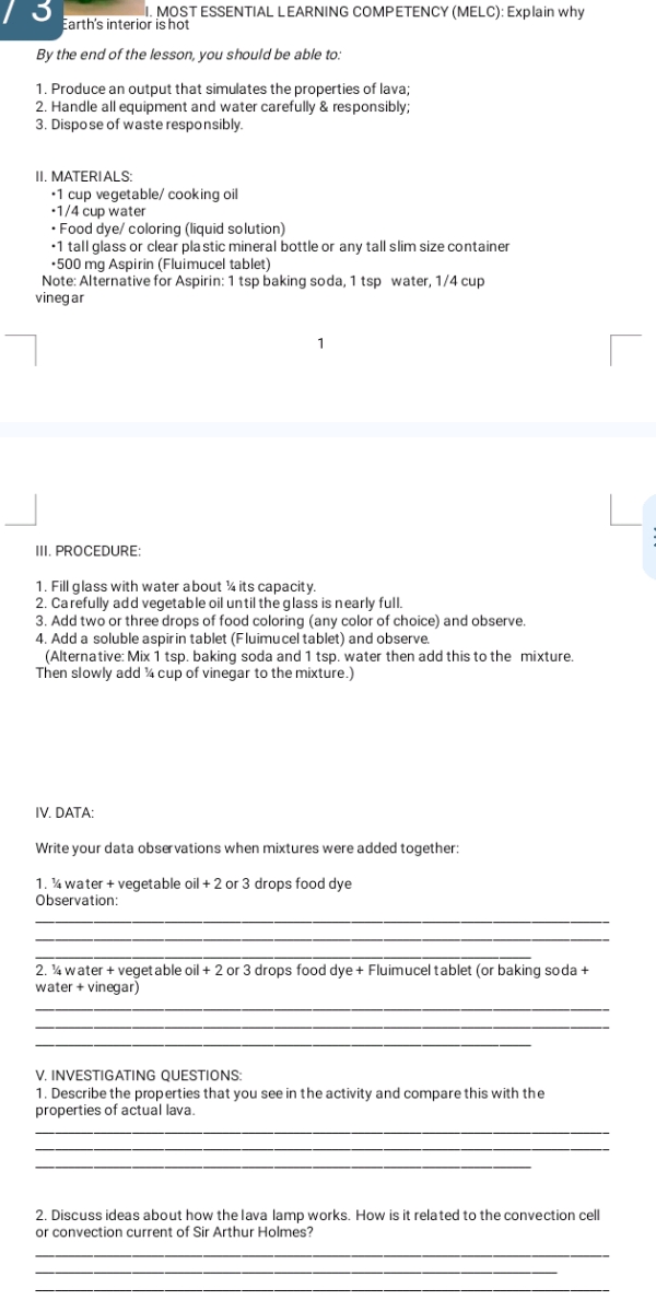 1 MOST ESSENTIAL LEARNING COMPETENCY (MELC) | StudyX