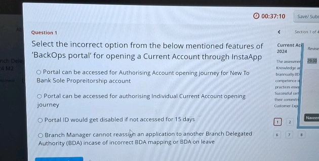 Select the incorrect option from the below | StudyX
