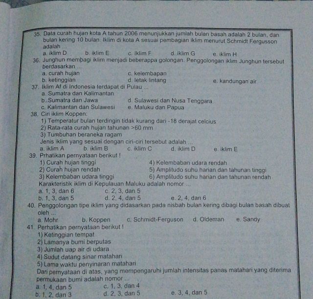 35 Data curah hujan kota A tahun 2006 | StudyX