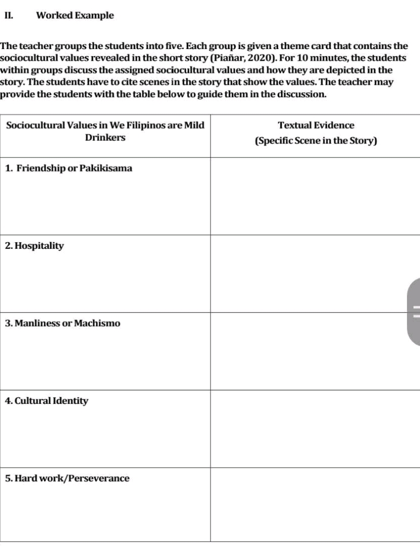 II Worked Example The teacher groups the | StudyX
