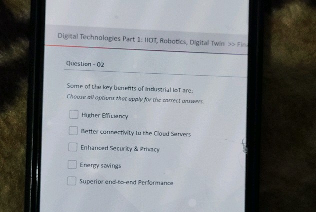 Digital Technologies Part 1 IIOT Robotics | StudyX