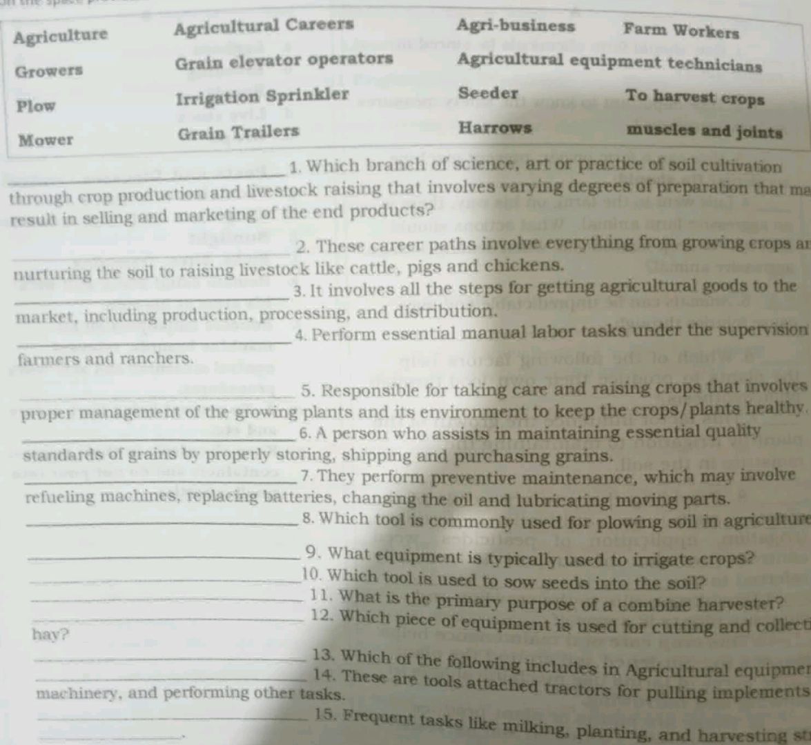 Agriculture Agricultural Careers | StudyX