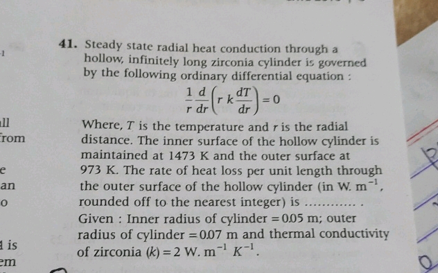 41 Steady state radial heat conduction | StudyX