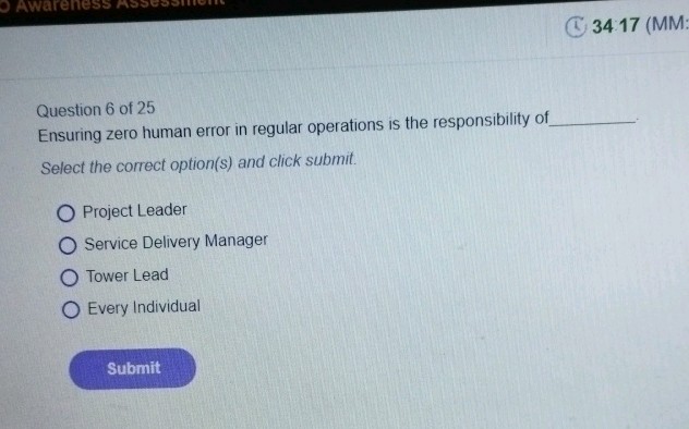 Question 6 of 25 Ensuring zero human error | StudyX