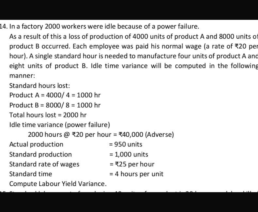 14 In a factory 2000 workers were idle | StudyX
