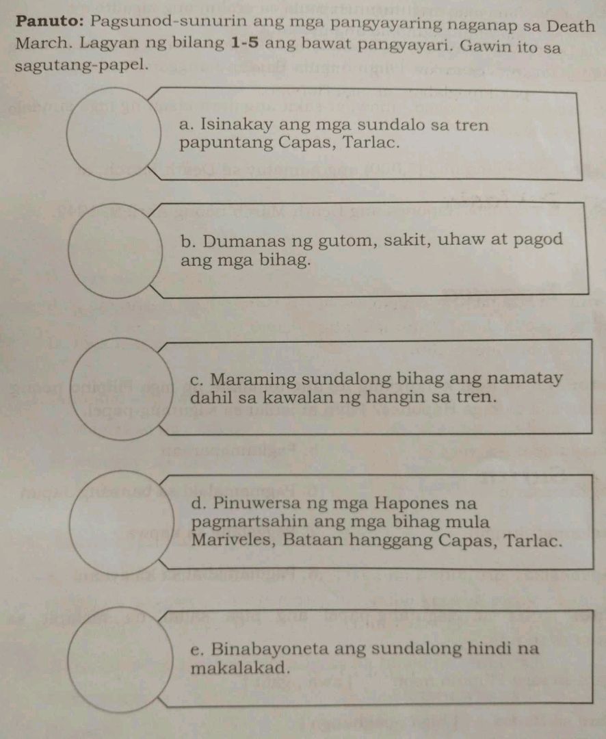 Panuto Pagsunod-sunurin ang mga pangyayaring | StudyX