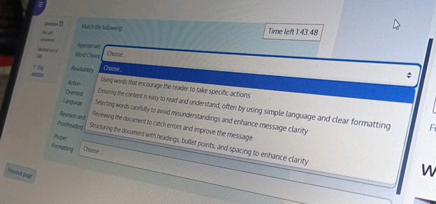 Match the following Appropriate Word Choice | StudyX