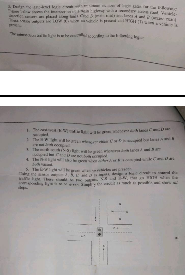 3 Design the gate-level logic circuit with | StudyX