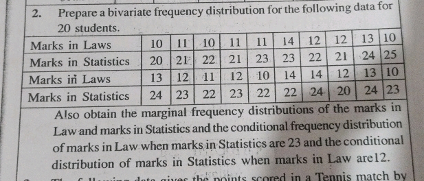2 Prepare a bivariate frequency distribution | StudyX