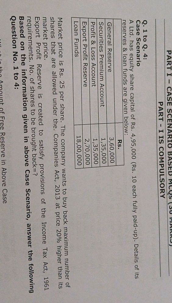 PART I - CASE SCENARIO BASED MCQS PART - I | StudyX