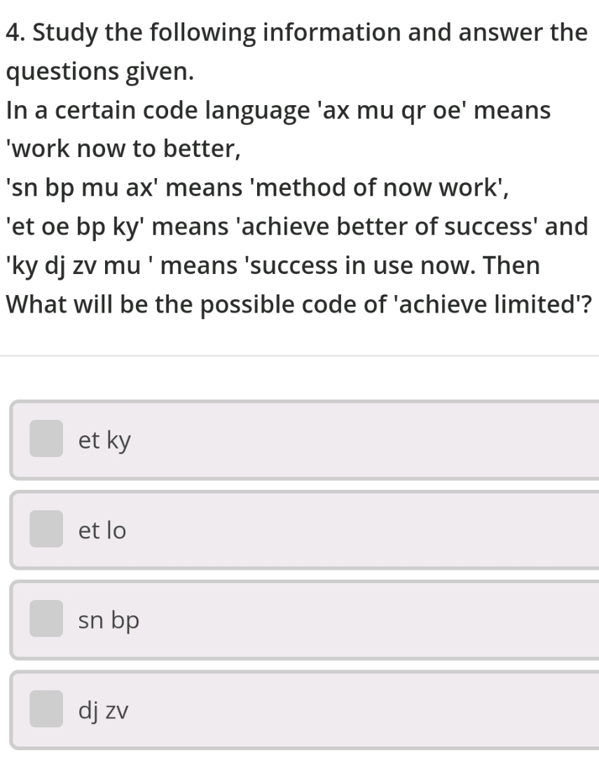 4 Study the following information and answer | StudyX