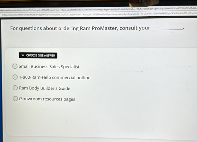 For questions about ordering Ram ProMaster | StudyX