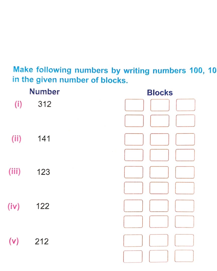 Make following numbers by writing numbers | StudyX