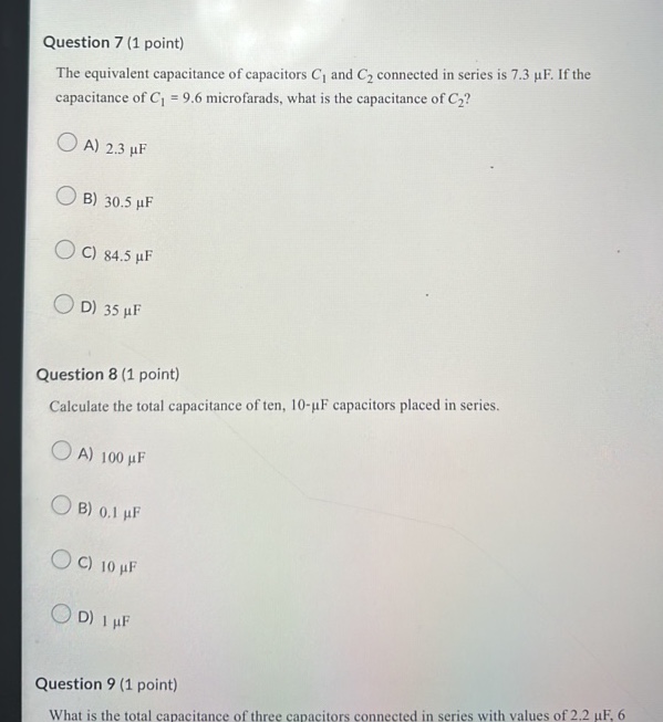 Question 7 (1 point) The equivalent | StudyX