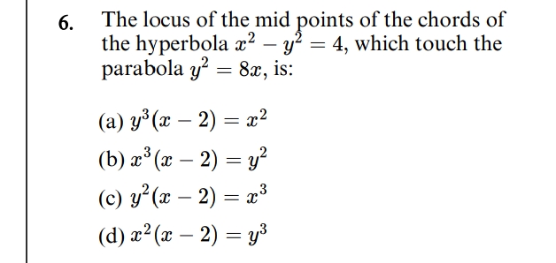 6 The locus of the mid points of the chords | StudyX