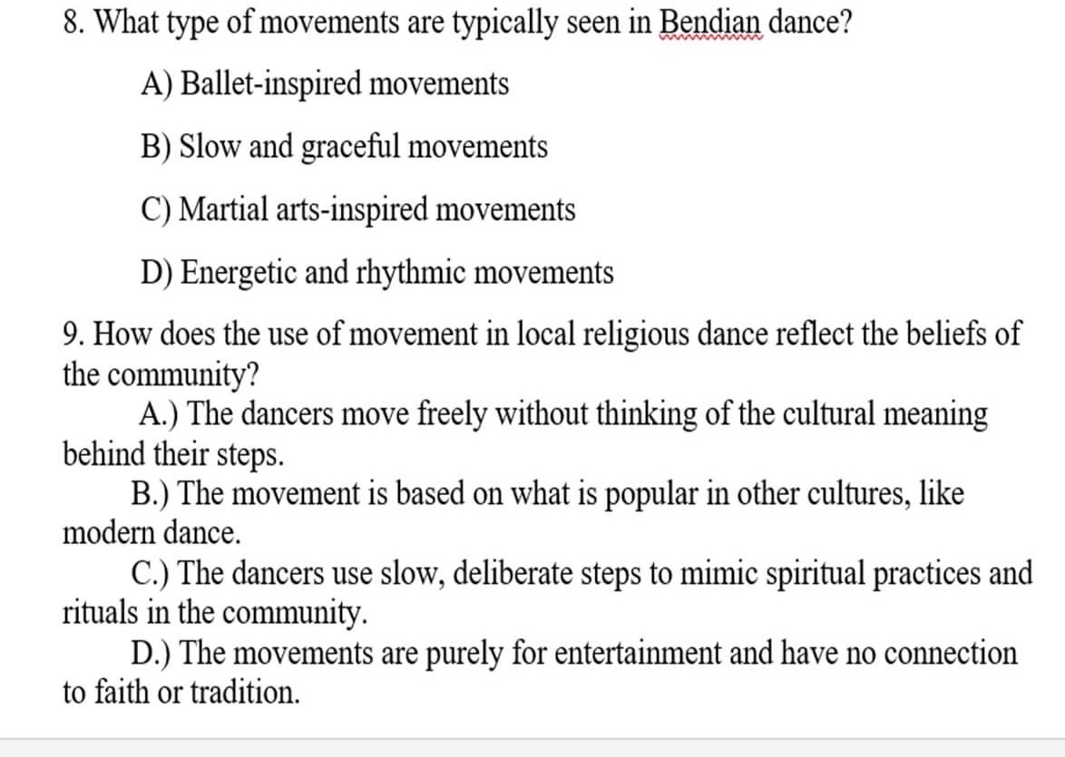 8 What type of movements are typically seen | StudyX