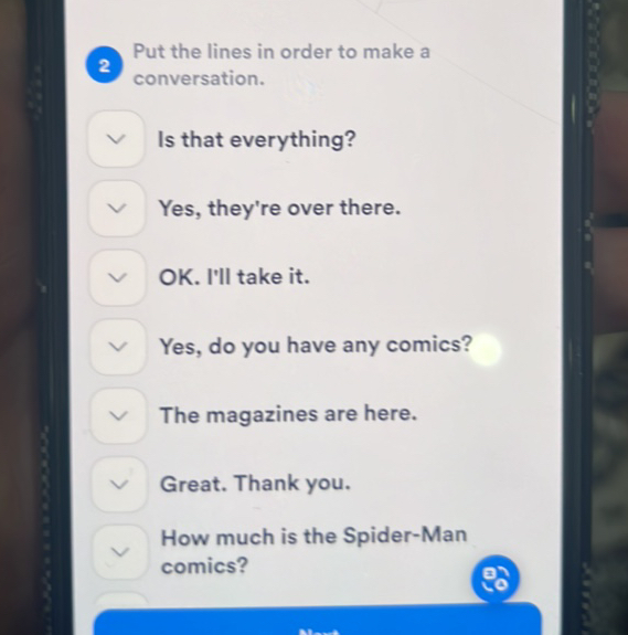 2 Put the lines in order to make a | StudyX