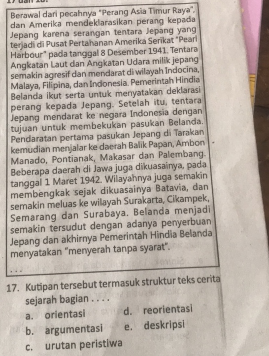 Berawal dari pecahnya Perang Asia Timur Raya | StudyX