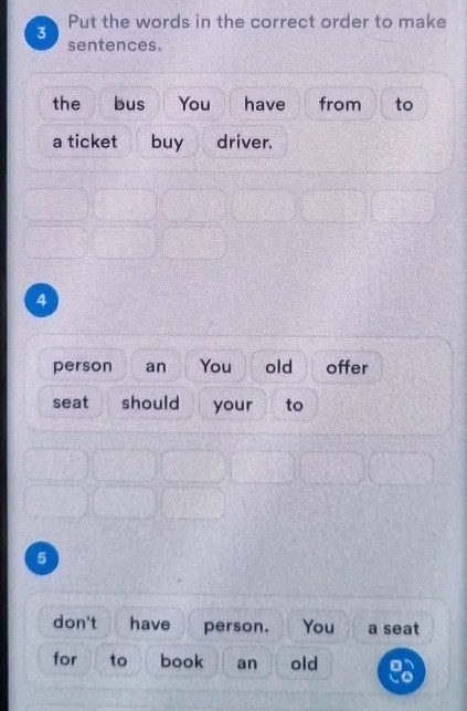 (3) Put the words in the correct order to | StudyX