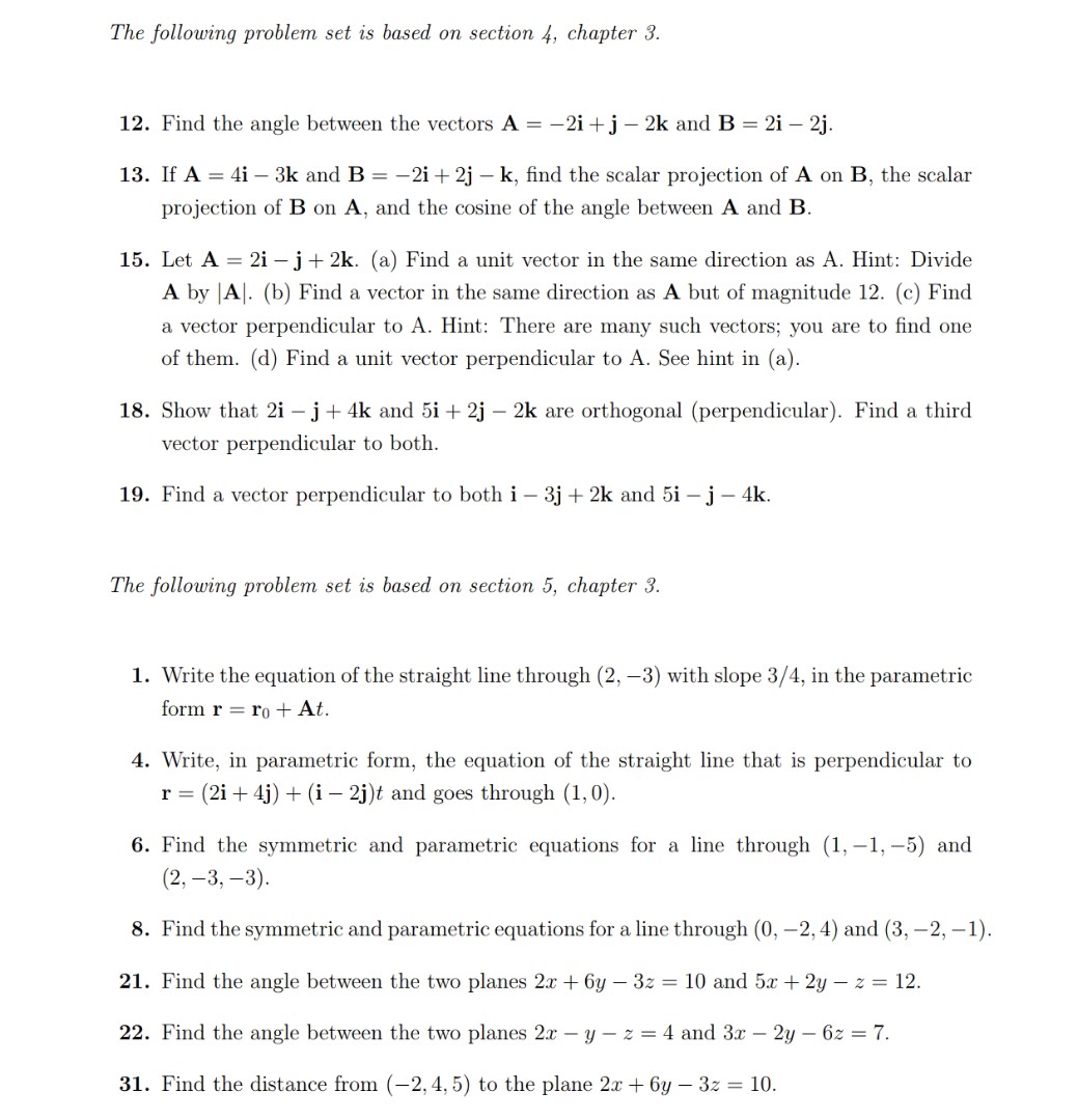 The following problem set is based on | StudyX