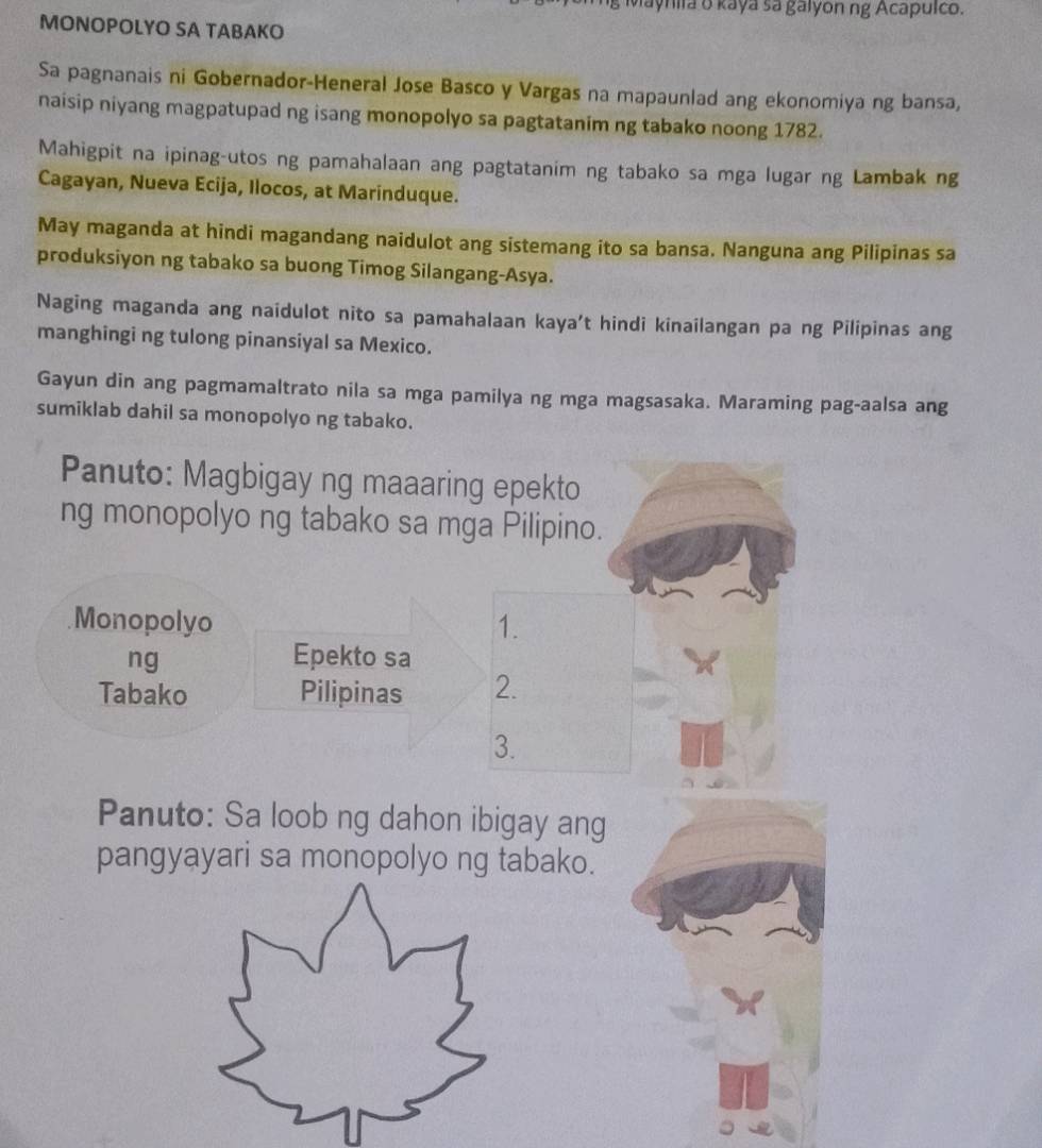 MONOPOLYO SA TABAKO Sa pagnanais ni | StudyX